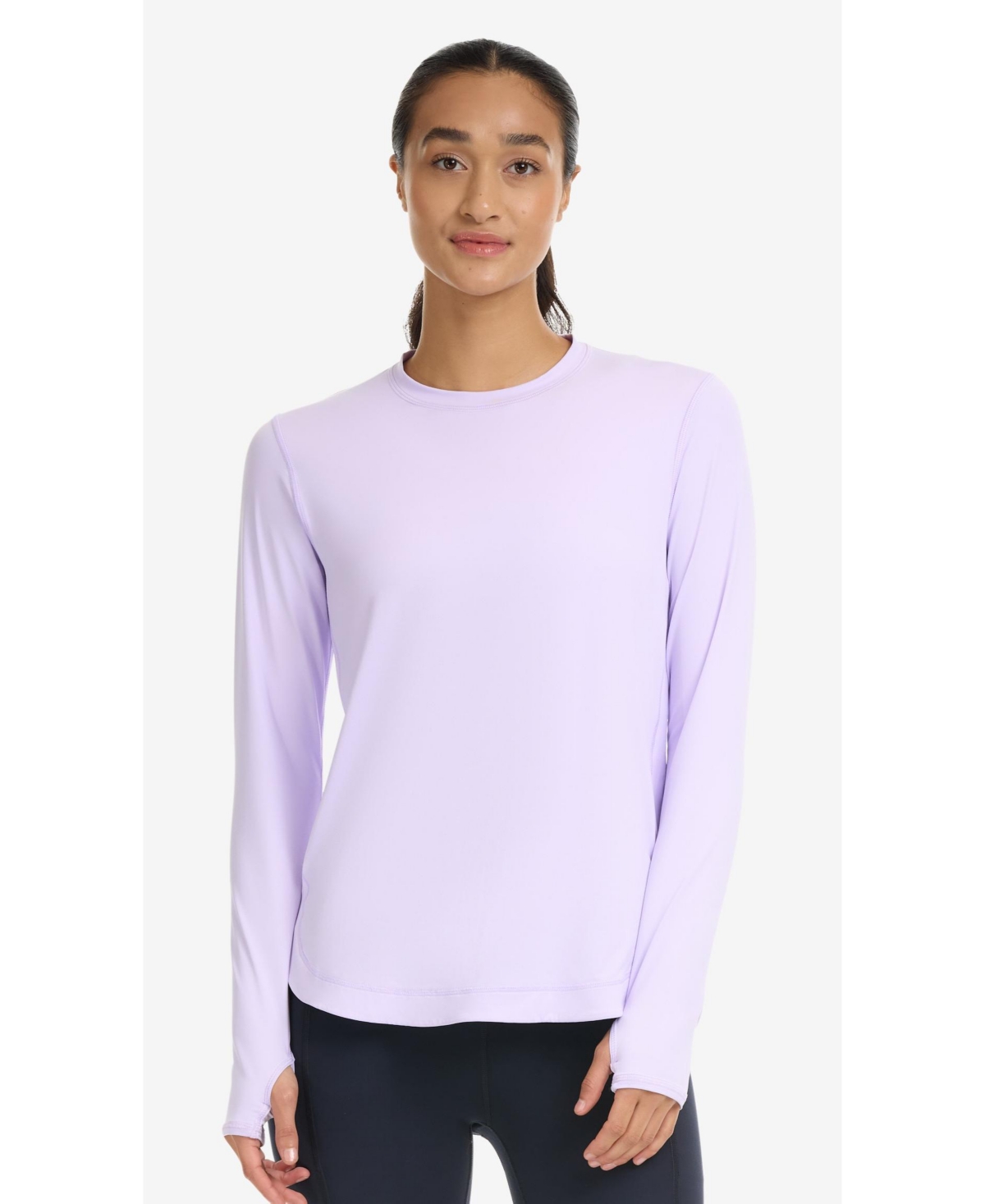 BloqUV Womens Upf 50+ Sun Protective Relaxed Scallop Top - Lavender