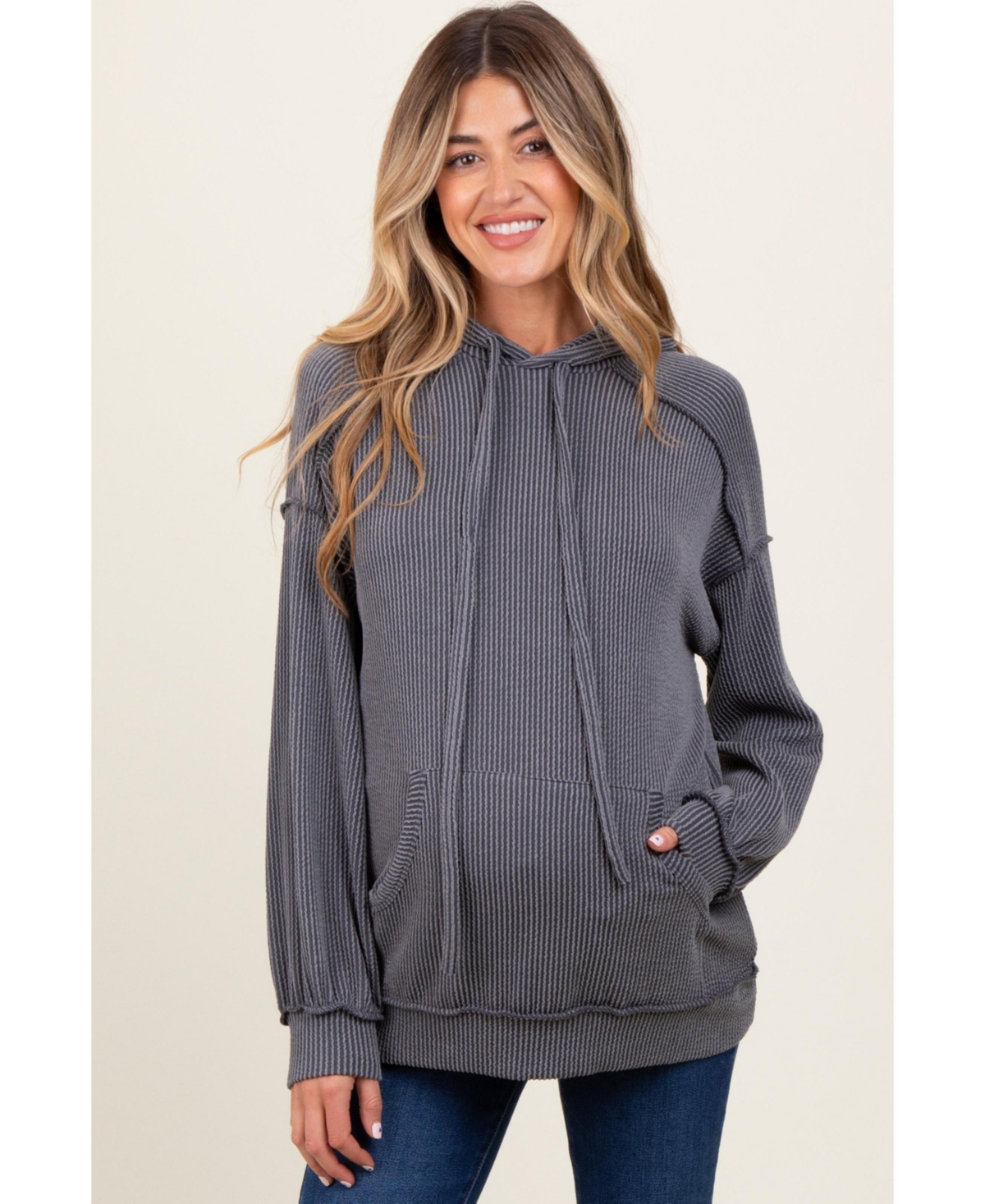 Click here for Pinkblush Maternity Olive Ribbed Front Pocket Draw... prices