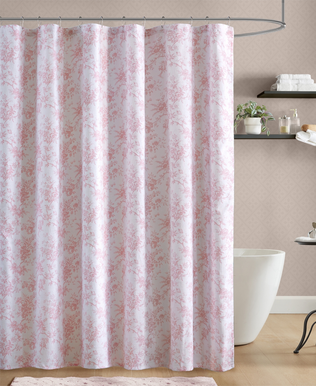 Click here for Laura Ashley Walled Garden Tonal Floral Shower Cur... prices