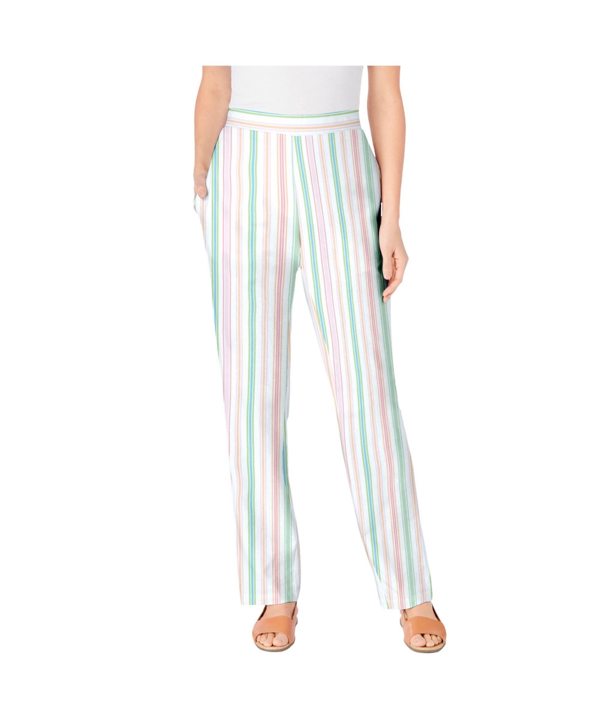 Click here for Woman Within Womens Within Tall Straight Leg Linen... prices