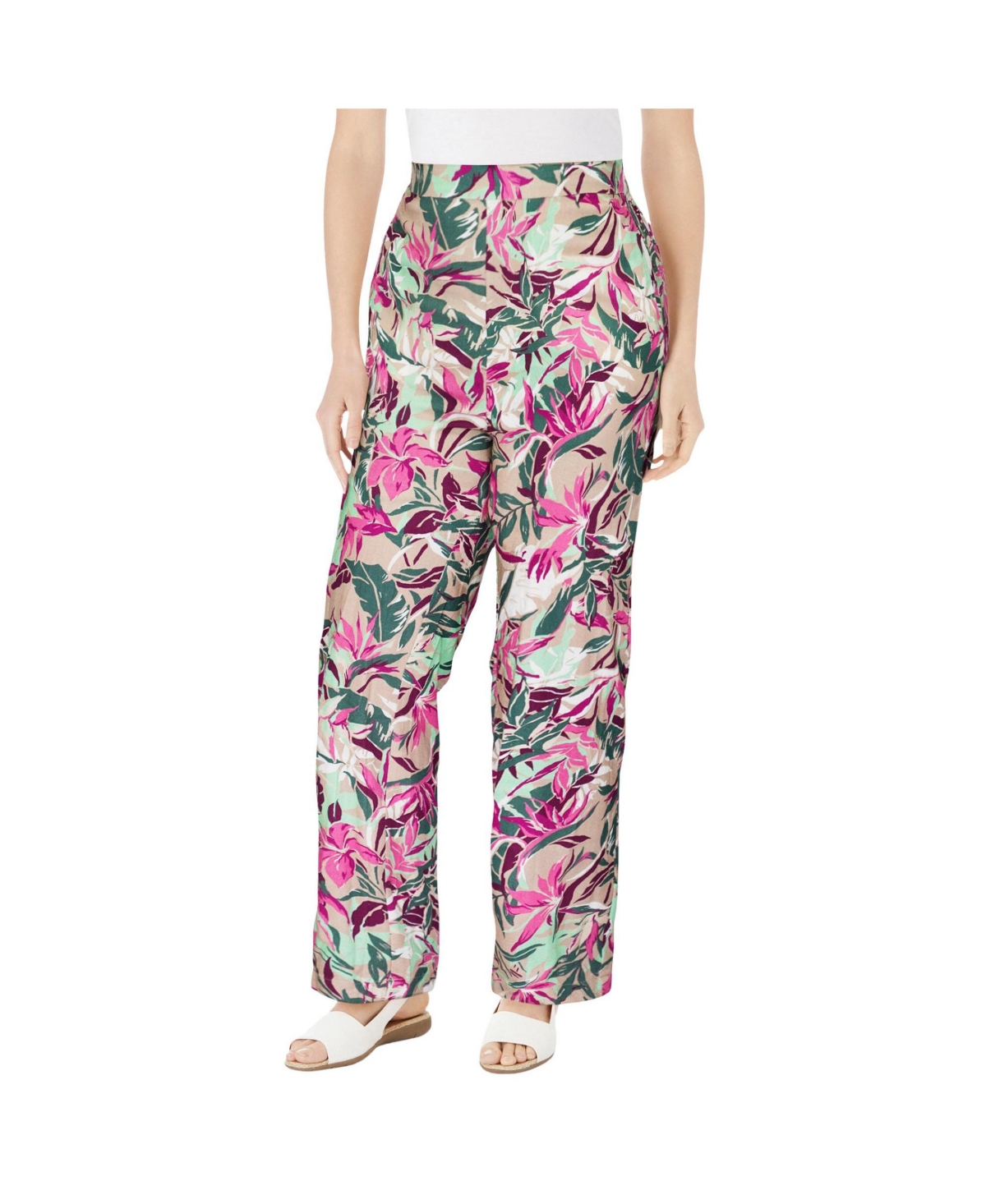 Click here for Woman Within Womens Within Tall Straight Leg Linen... prices