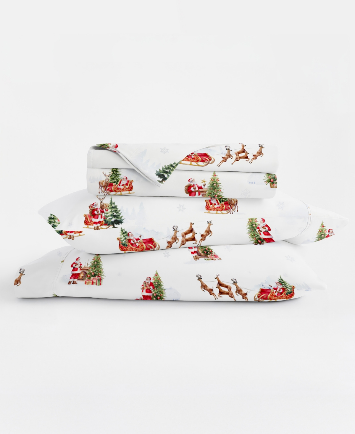 Click here for ienjoy Home Holiday Pattern 4-Pc. Sheet Set  Calif... prices