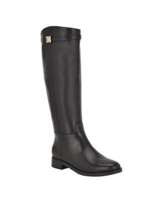 Click here for Guess Womens Zoro Leather Riding Boots Regular Wid... prices
