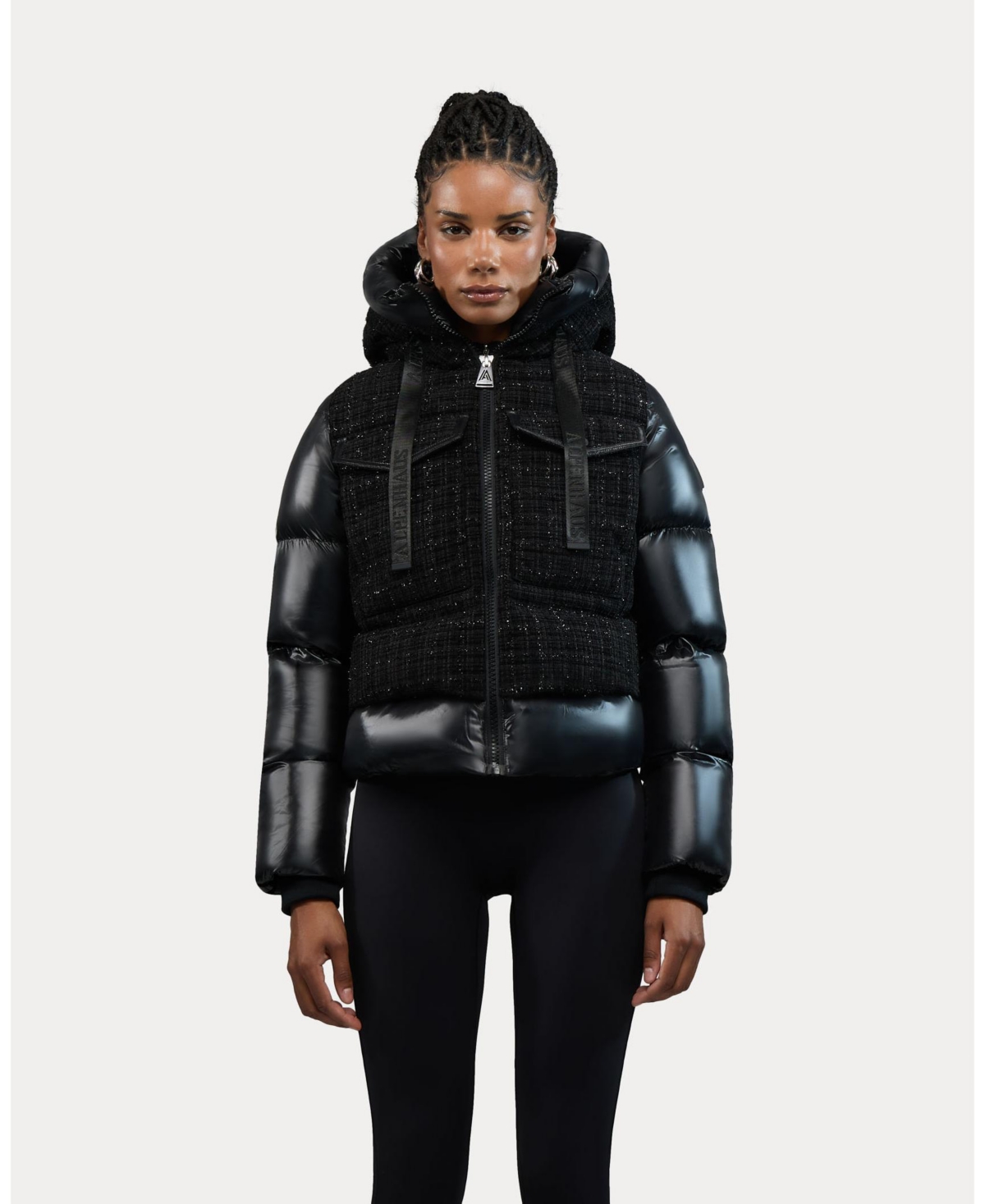 Click here for Alpenhaus Womens Mongie Tweed-Look Puffer Jacket -... prices