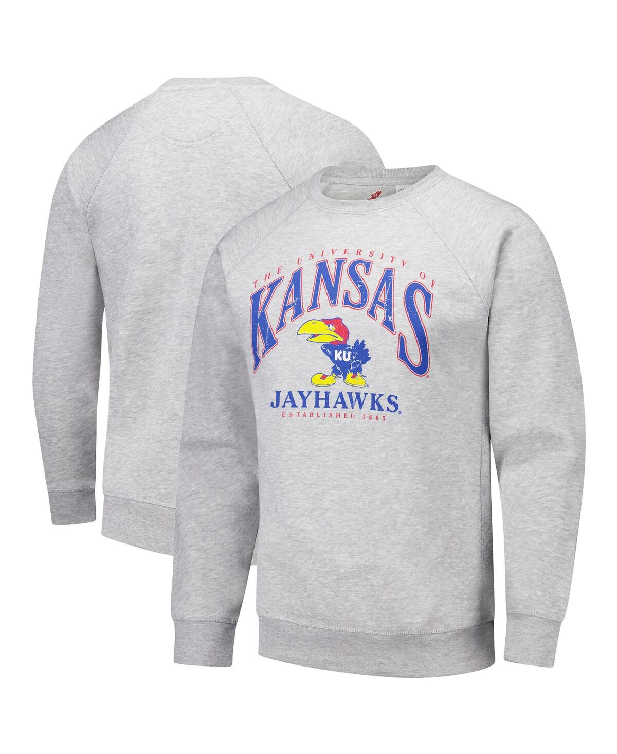 Click here for League Collegiate Wear Mens Heather Gray Kansas Ja... prices