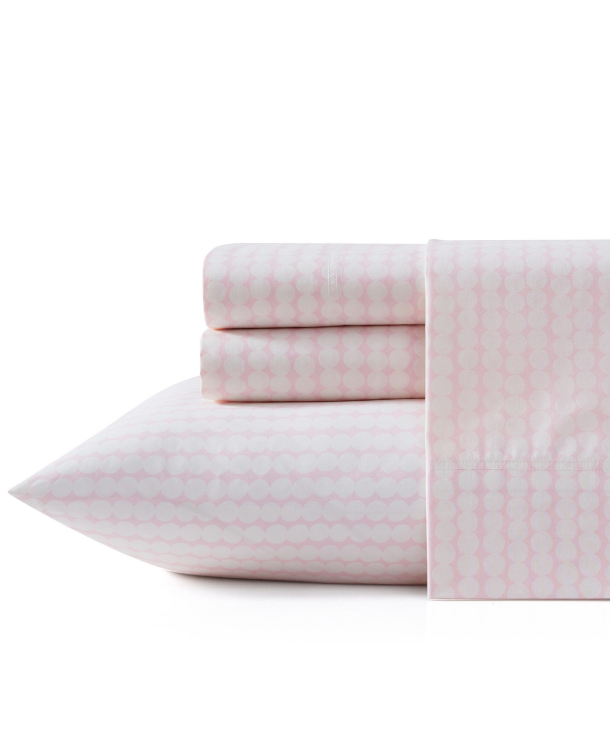 Marimekko Orkanen 200-Thread Count Cotton Percale 4-Pc. Sheet Set  King - Pikku Rasymatto Pink