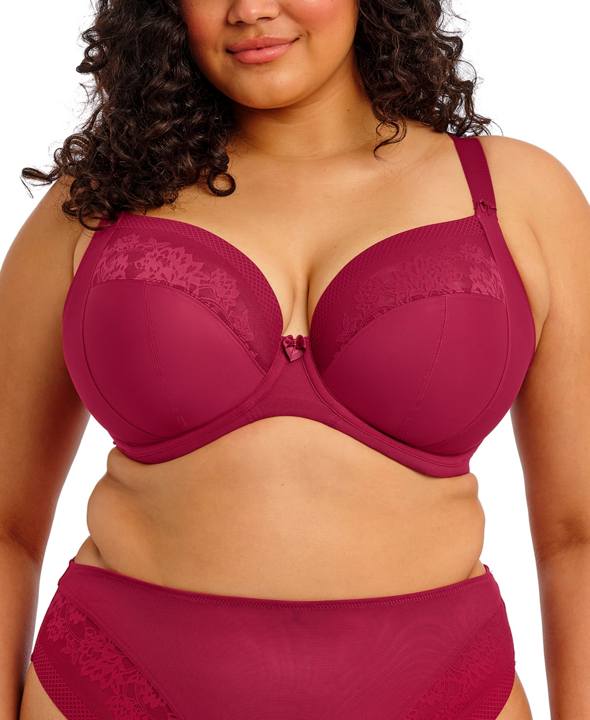 Click here for Elomi Womens Nerina Underwire Plunge Bra - Rouge prices