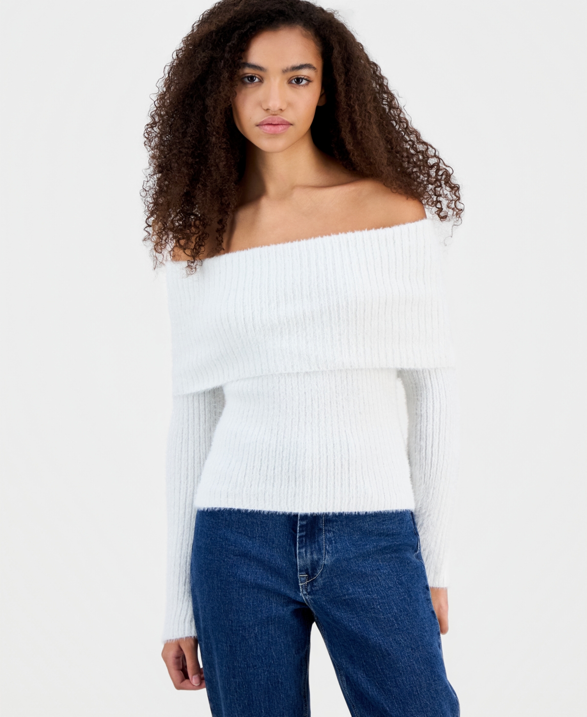 Click here for Hippie Rose Juniors Marilyn Off-the-Shoulder Lurex... prices