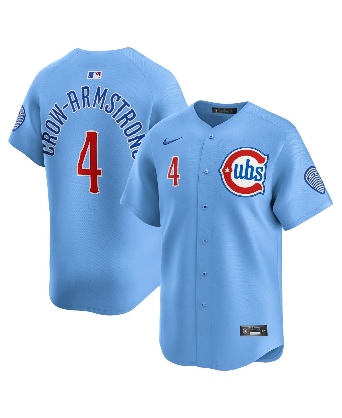 Click here for Nike Mens Pete Crow-Armstrong Light Blue Chicago C... prices