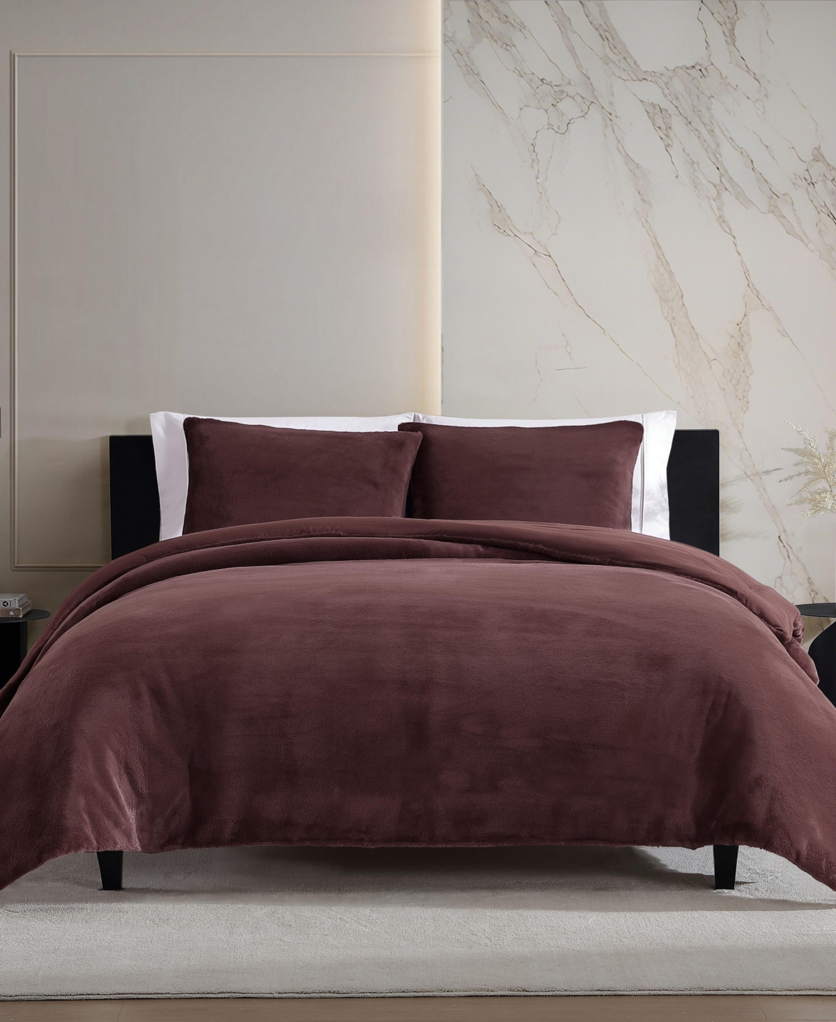 Click here for Vera Wang Signature Solid Faux Fur 3-Pc. Comforter... prices