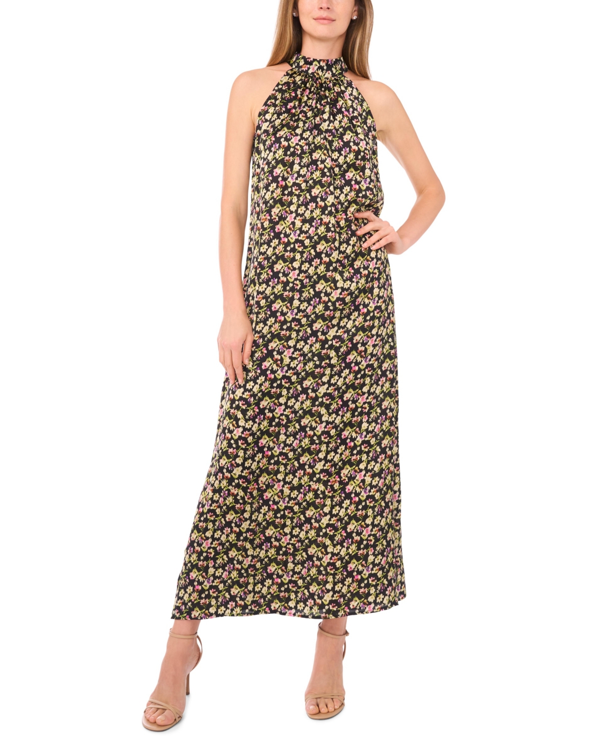 Click here for Vince Camuto Womens Halter Neck Maxi Dress - Rich... prices