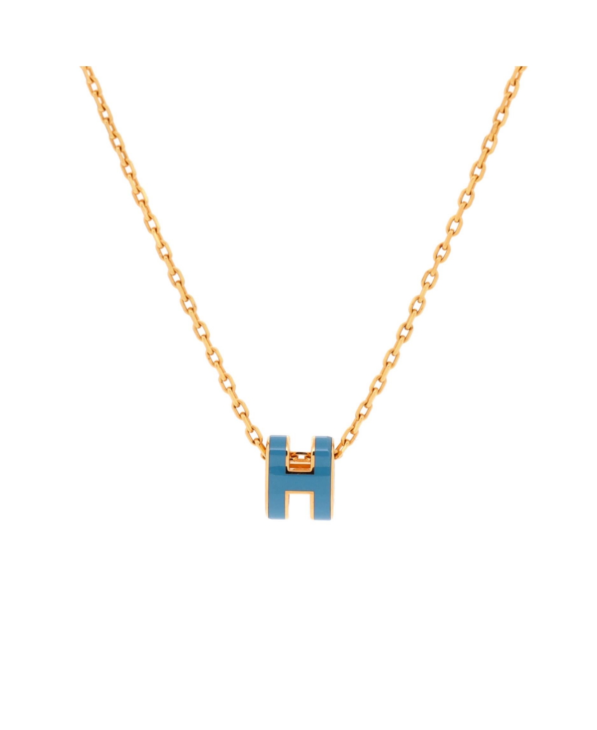 Click here for Pre-Owned HERMES Pop H Pendant Chain Necklace - En... prices