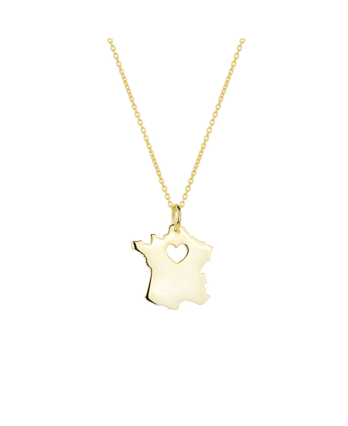 Click here for Spero London Love France Map Heart Necklace Sterli... prices
