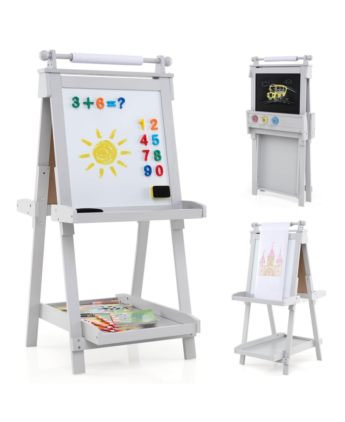 Click here for Costway Foldable Easel for Kids 3-in-1 Double-side... prices