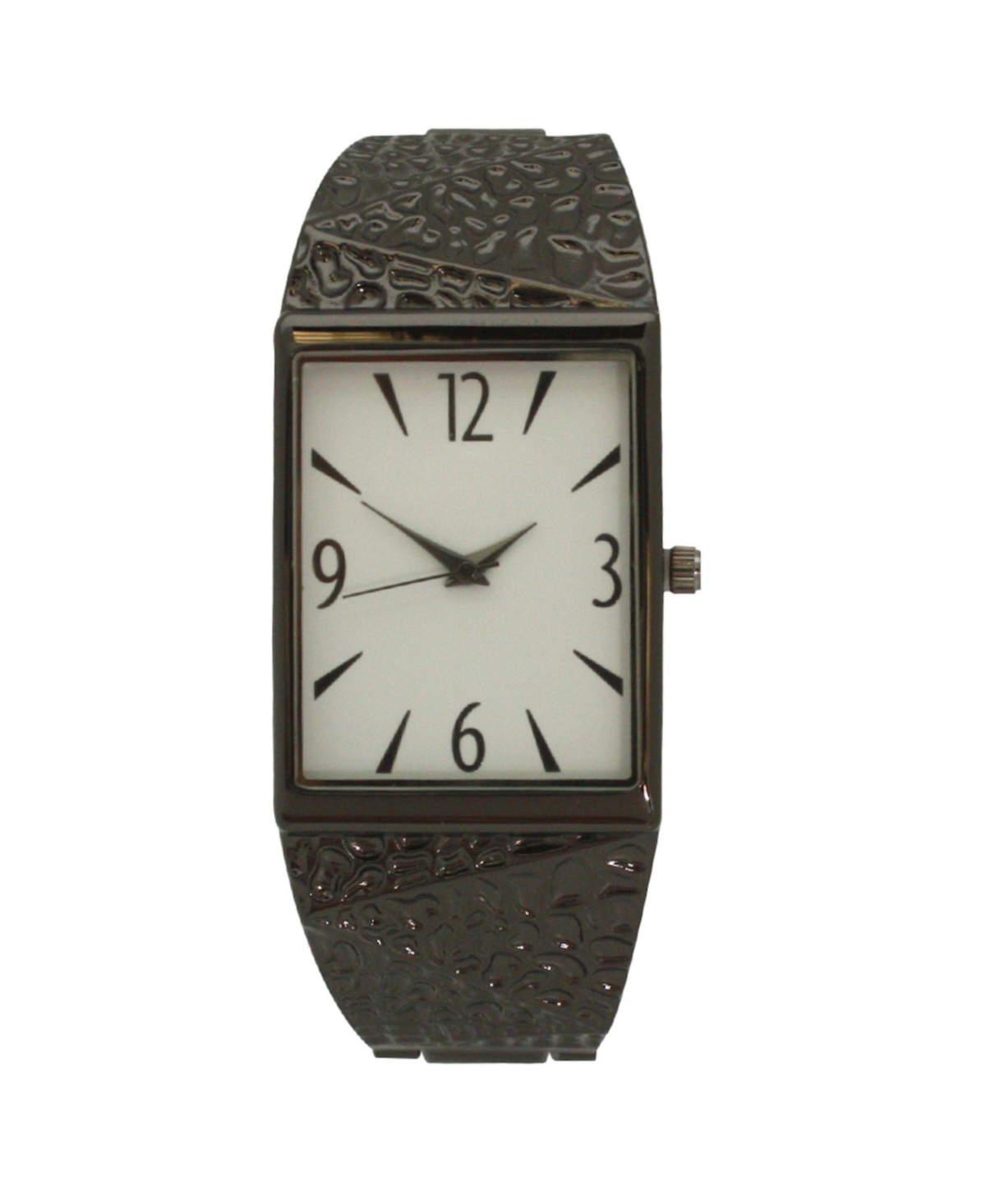 Click here for Olivia Pratt Gunmetal Textured Metallic Bangle Wat... prices