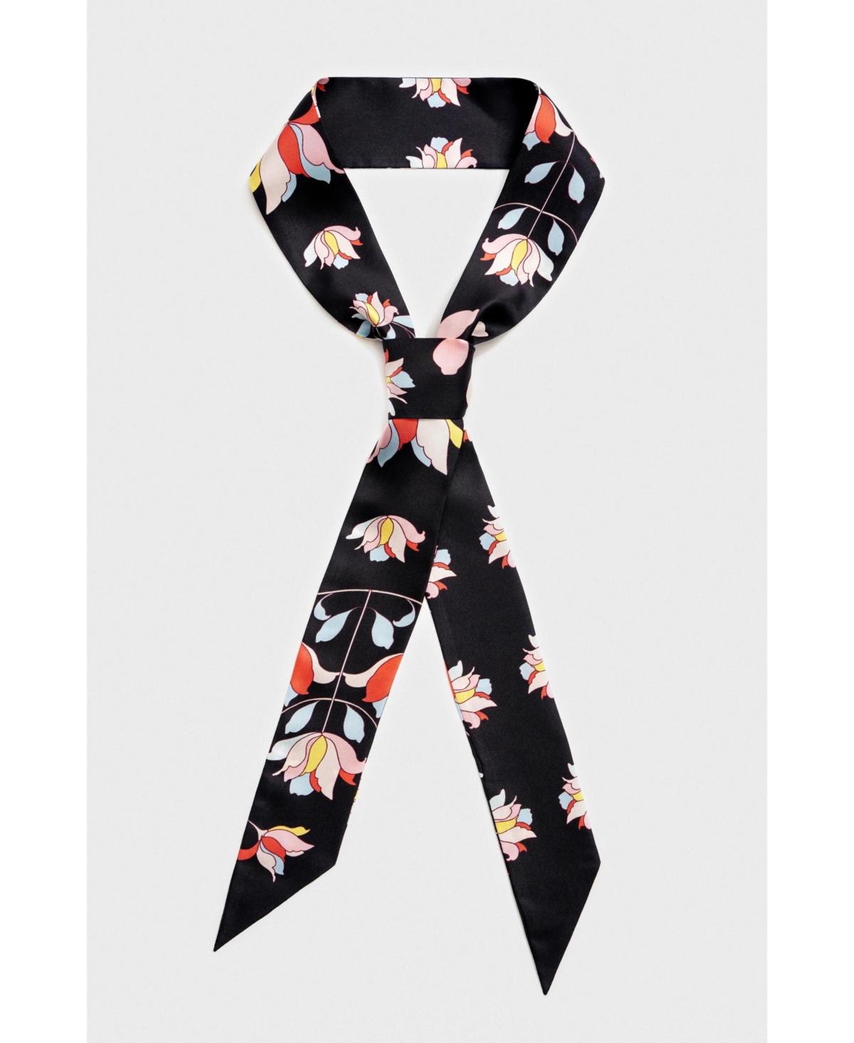 Click here for Jessie Zhao New York Silk Skinny Scarf Midnight Ga... prices