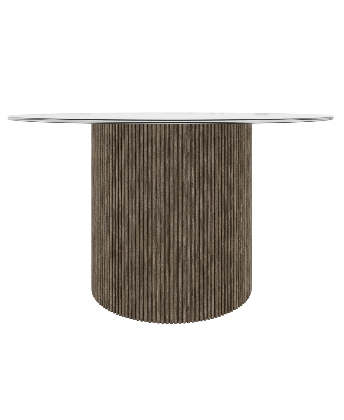 Click here for Frandlyn 54 Round Glass Dining Table - Brown prices