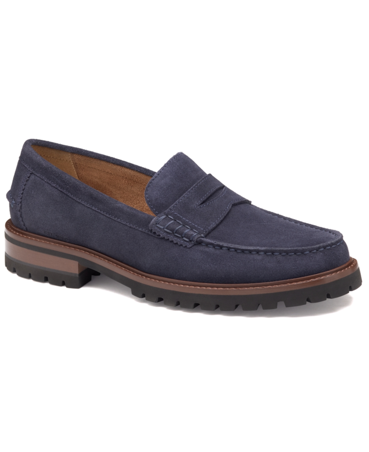 Click here for Johnston & Murphy Mens Collier Penny Loafers - Nav... prices