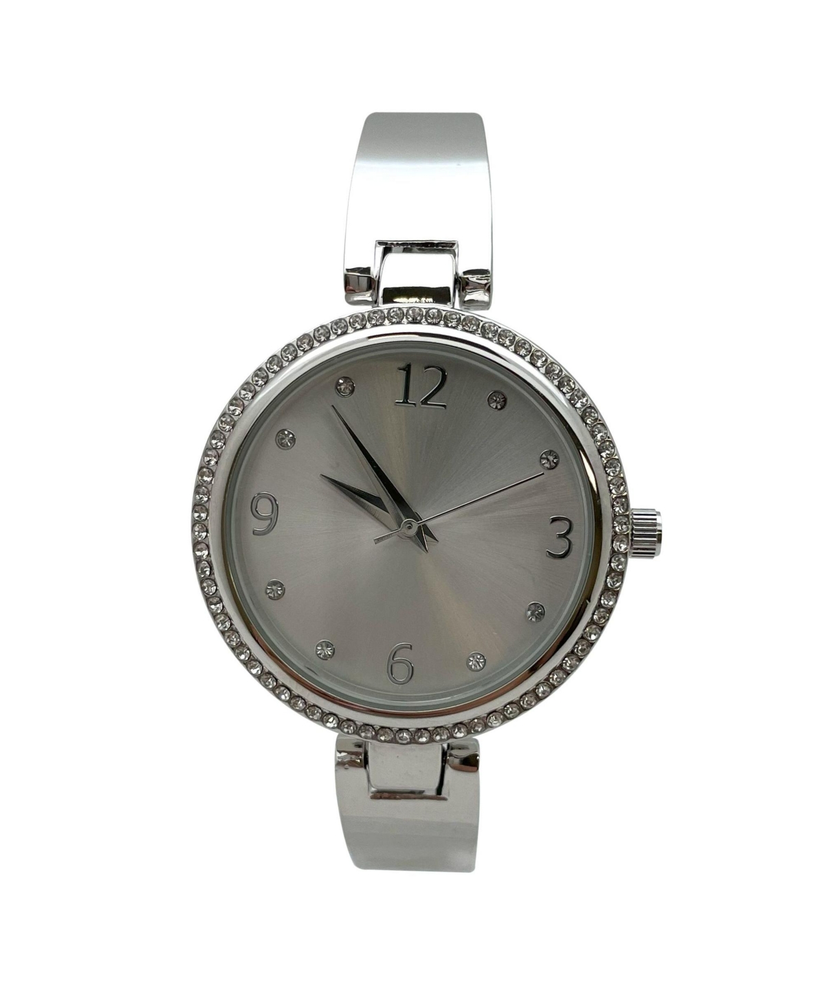 Click here for Olivia Pratt Silver Round Face Rhinestone Bezel So... prices
