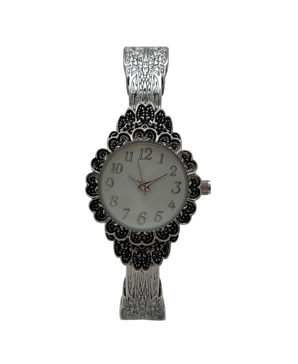 Click here for Olivia Pratt Silver Elegant Flower Detailed Face B... prices