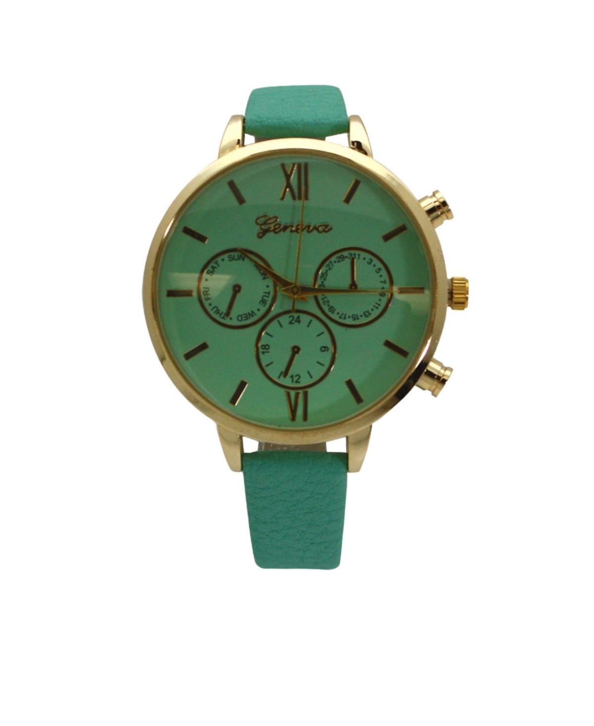 Click here for Olivia Pratt Mint Three Subdial Gold Accented Leat... prices