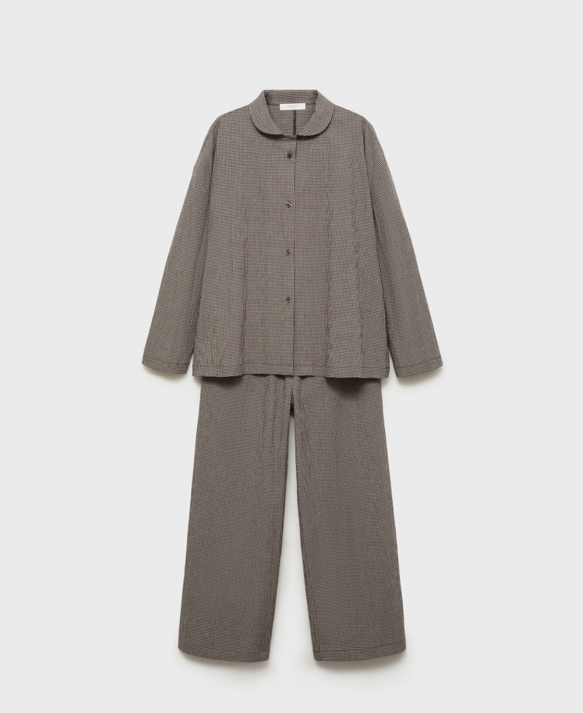 Click here for Mango Womens Two-Piece Cotton Gingham Pajamas - Ch... prices
