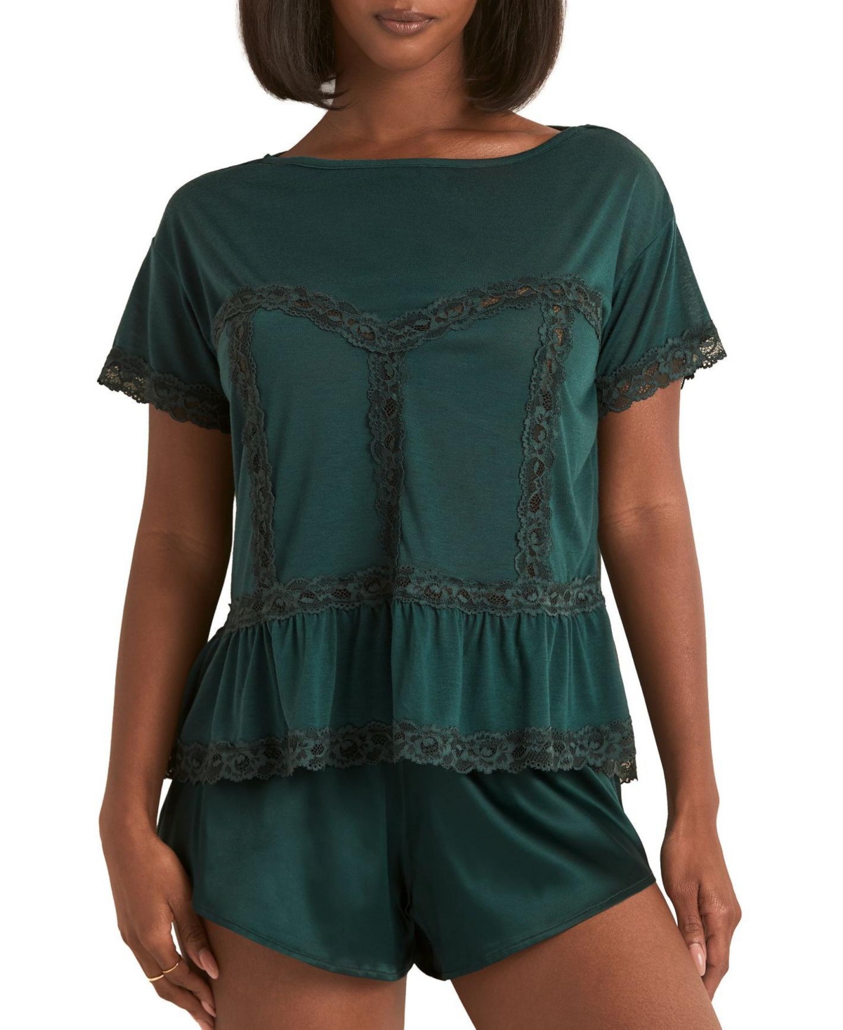 Click here for Adore Me Patrice Womens Pajama Set - Dark green prices