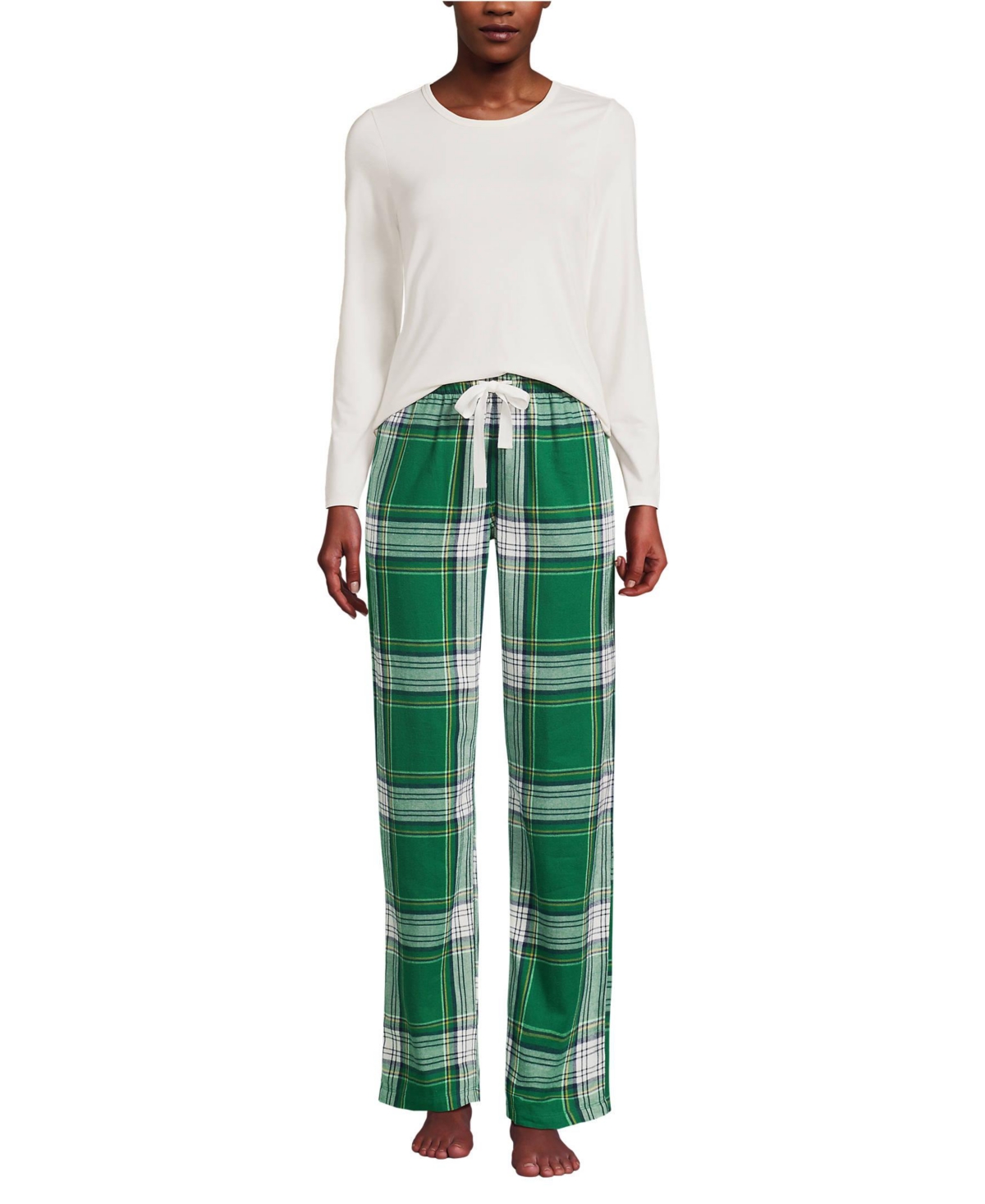 Click here for Lands End Womens Pajama Gift Set - Knit Long Sleev... prices