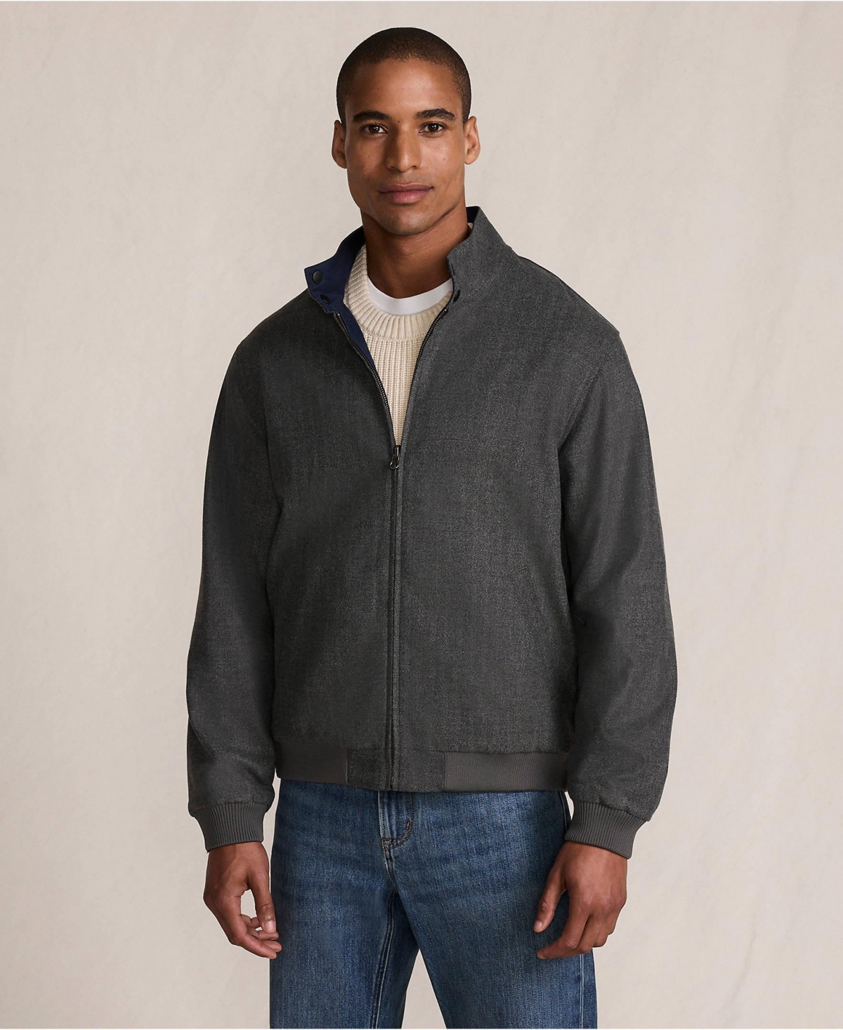 Click here for Lands End Mens Reversible Harrington Jacket - Dark... prices