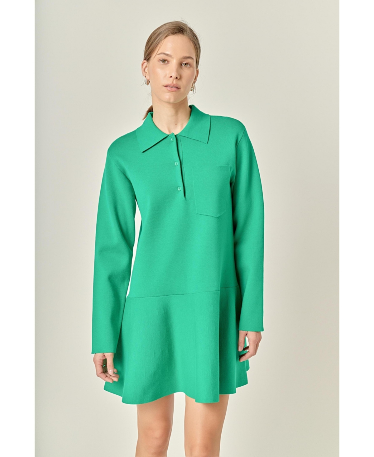 Click here for English Factory Womens Collared Knit Mini Dress -... prices