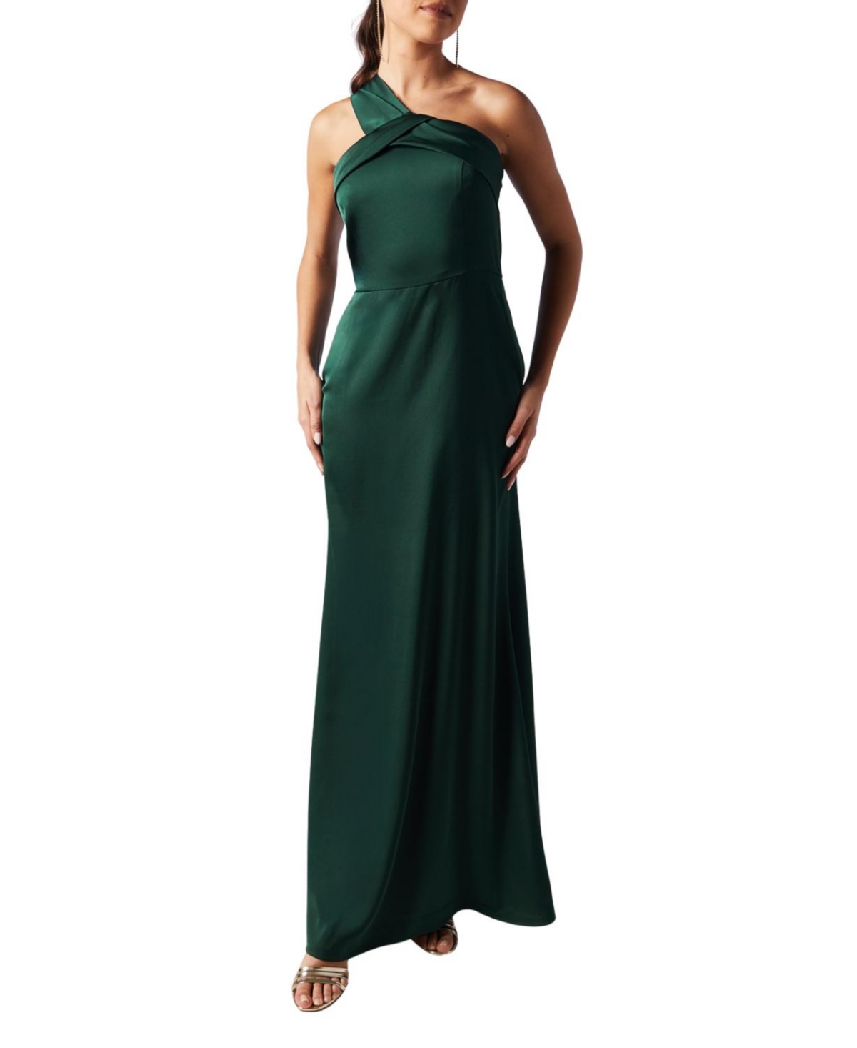 Click here for Coast Womens Satin Bridesmaid Maxi Dress - Emerald prices