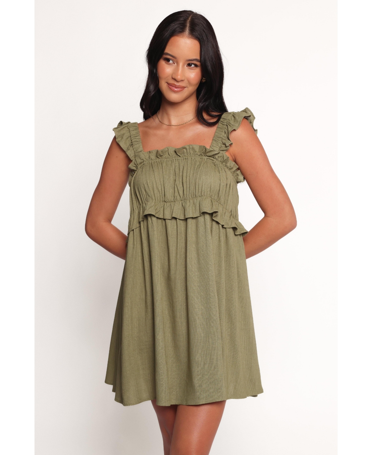 Click here for Petal and Pup Womens Orion Frill Strap Mini Dress... prices