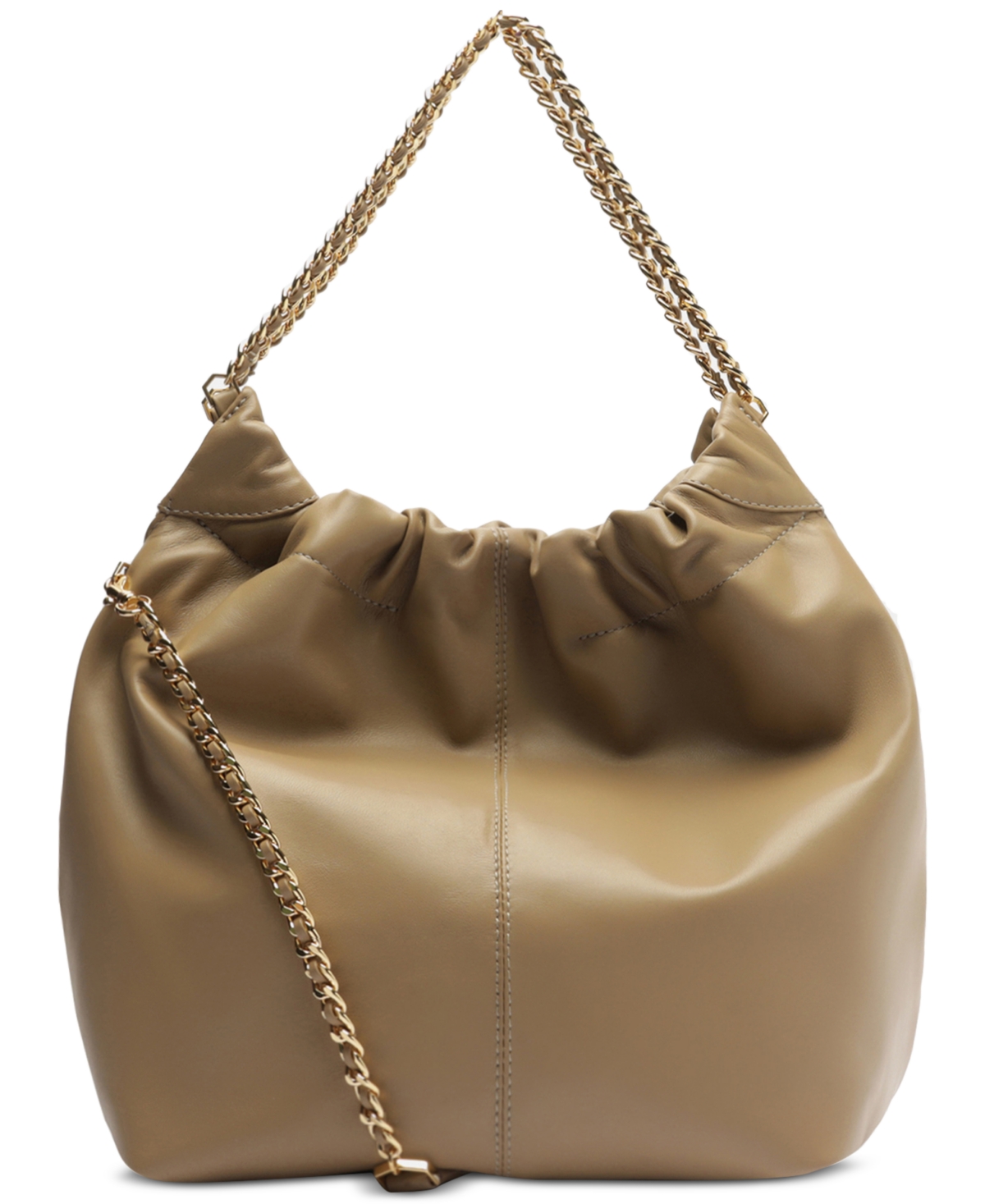 Arezzo Elizabeth Extra Large Leather Bucket Handbag In Gold | ModeSens