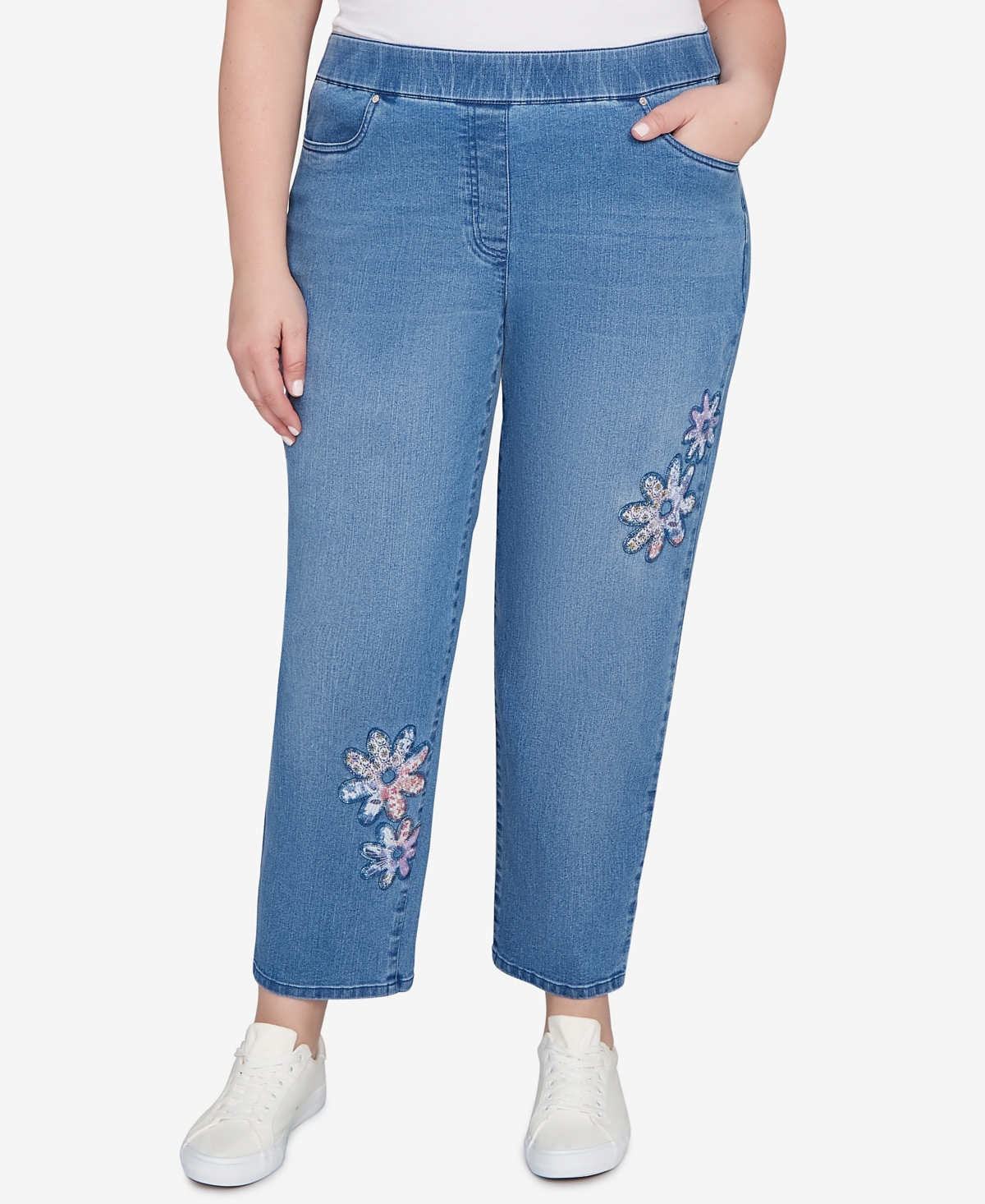 Click here for Alfred Dunner Plus Size Hilton Head Floral Appliqu... prices