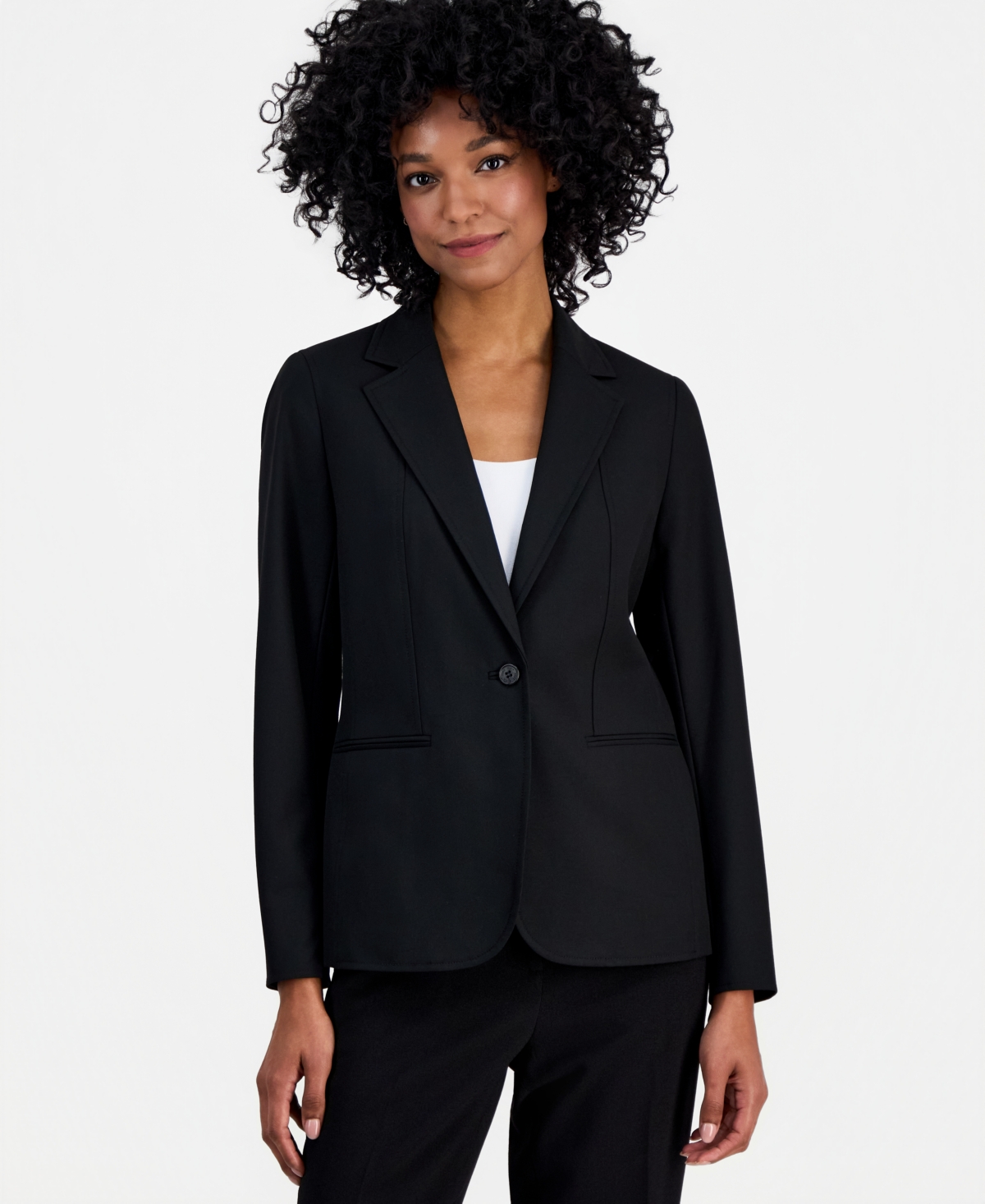Click here for Anne Klein Single-Button Notched-Lapel Blazer - An... prices