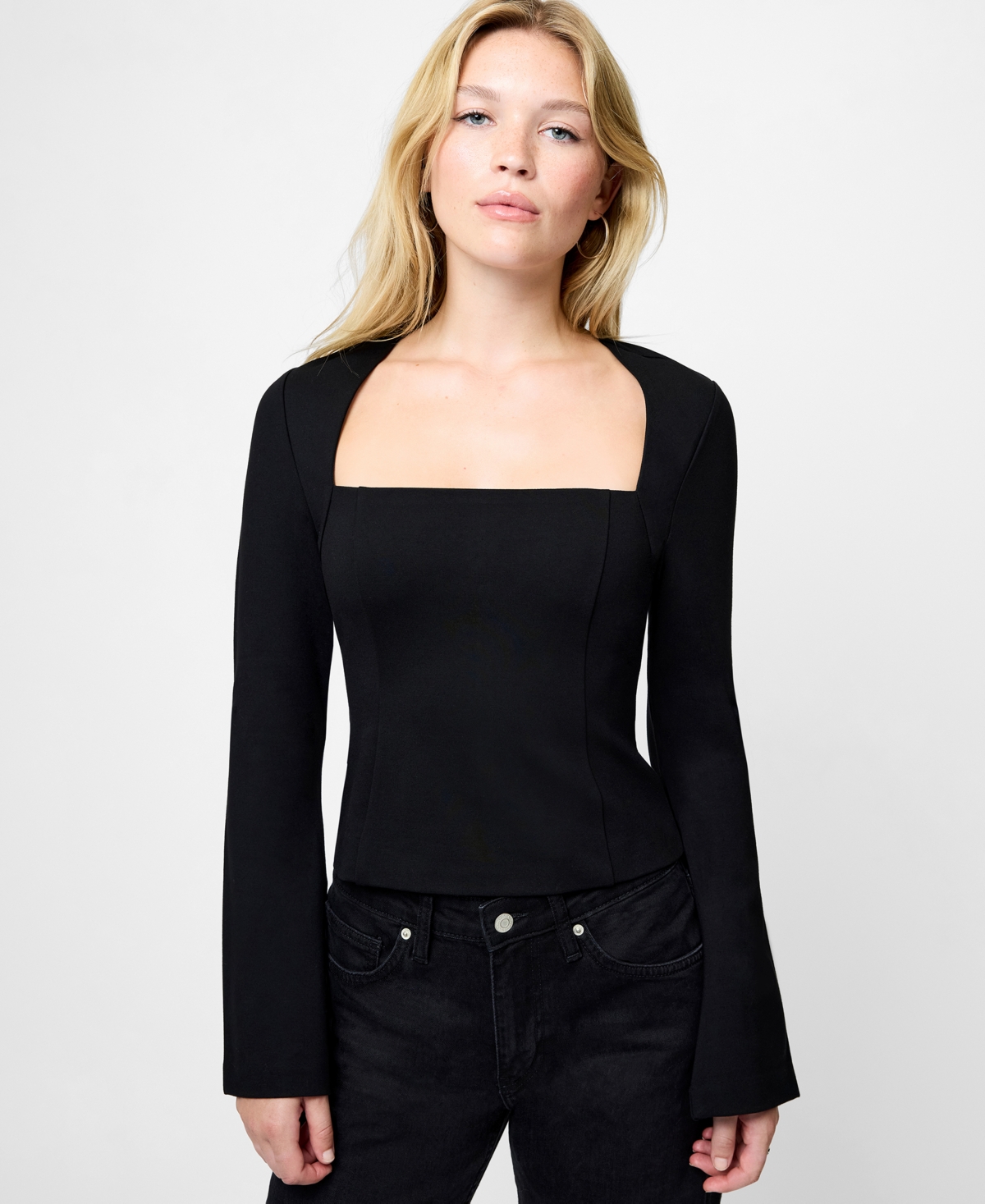 Click here for French Connection Womens Cleo Ponte Long-Sleeve To... prices