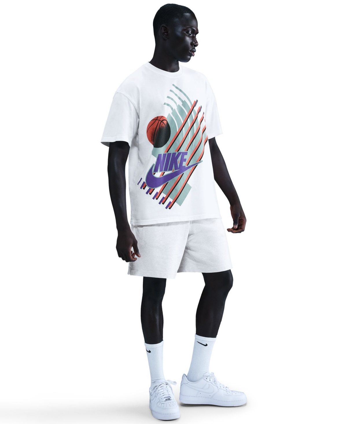 Click here for Nike Mens Crewneck Basketball T-Shirt - White prices