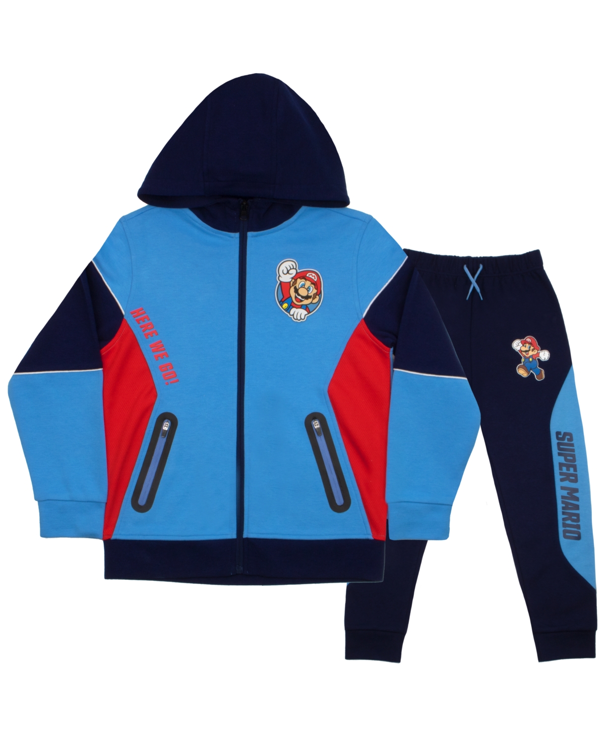 Click here for Mario Boys Nintendo Super 2 Piece Fleece Hoodie an... prices