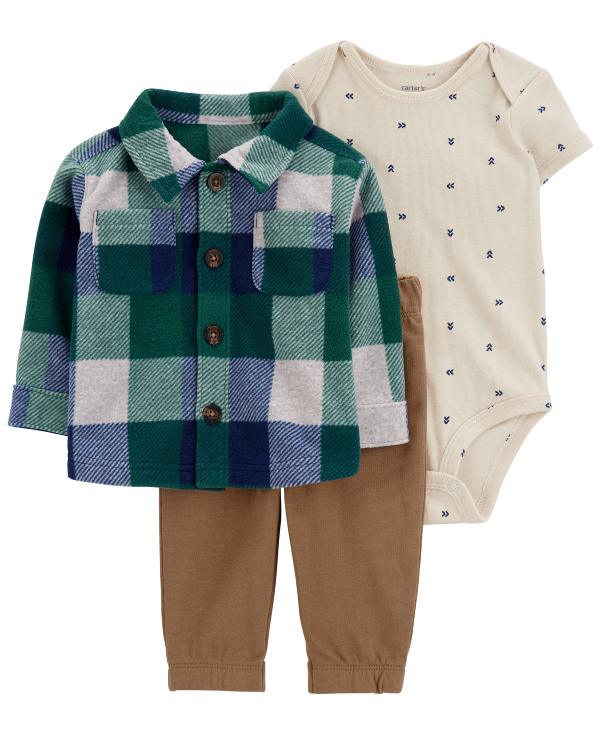 Click here for Carters Baby Boys 3-Piece Plaid Collared Jacket  B... prices