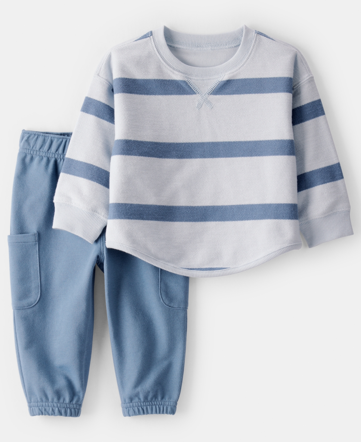 Click here for Carters Baby Boys 2-Piece Striped Terry Long-Sleev... prices