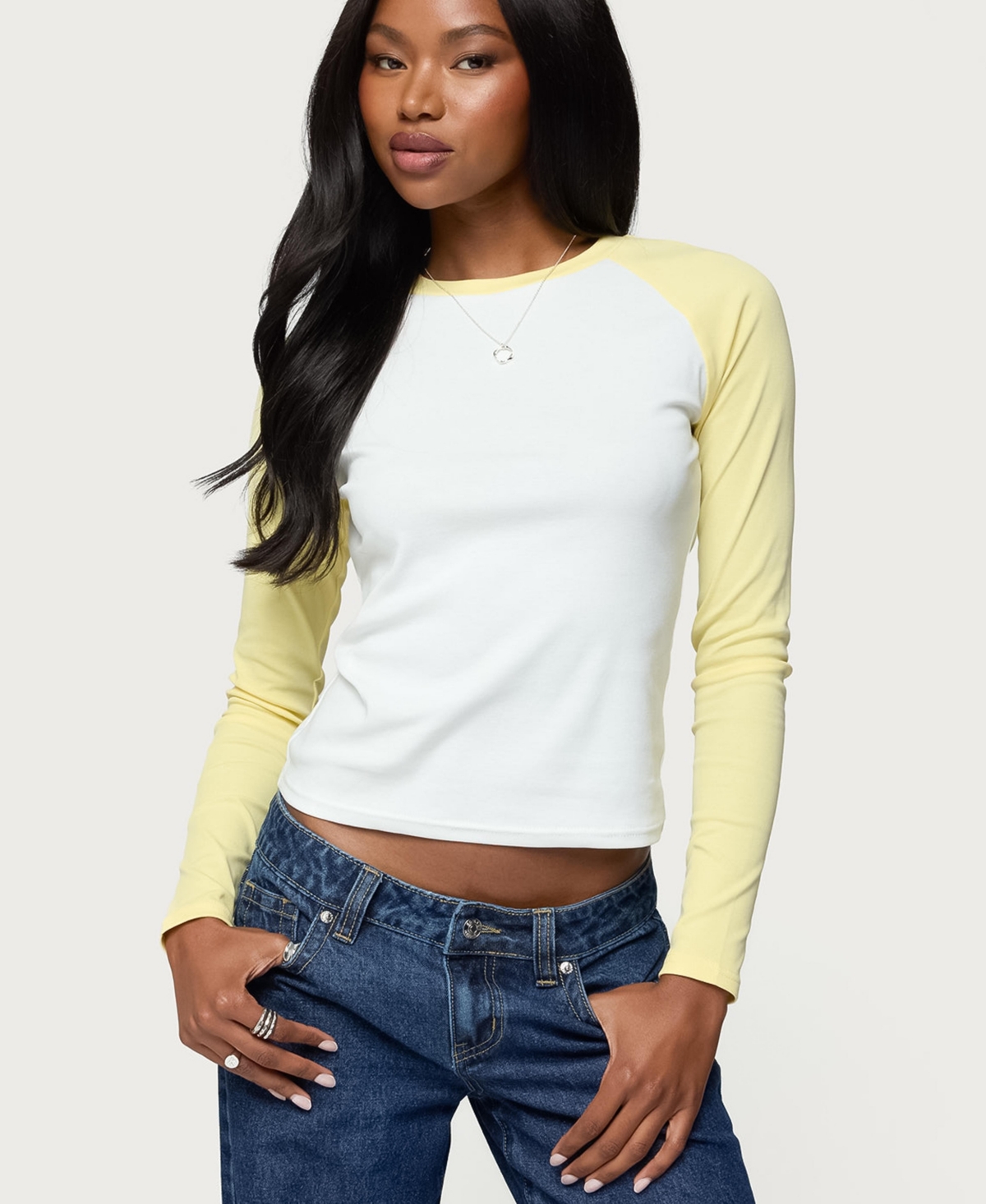 Click here for Edikted Womens Tommi Raglan Long Sleeve T Shirt -... prices