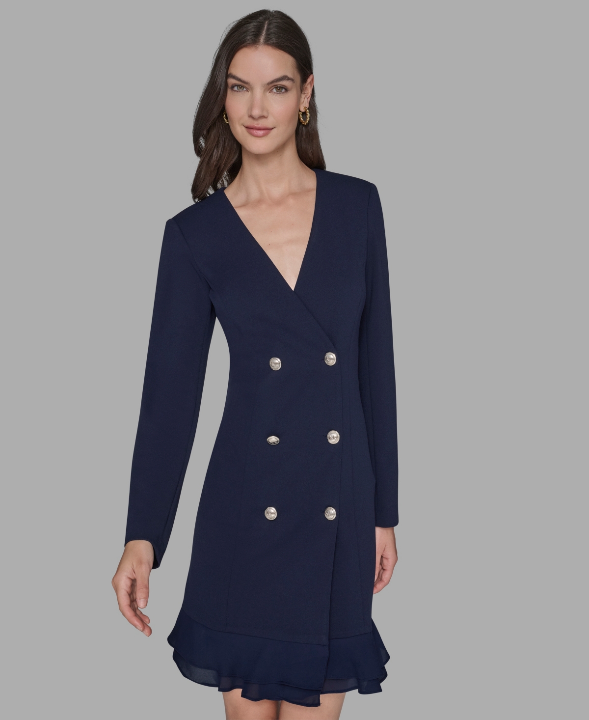 Click here for Karl Lagerfeld Paris Womens Double-Breasted Jacket... prices