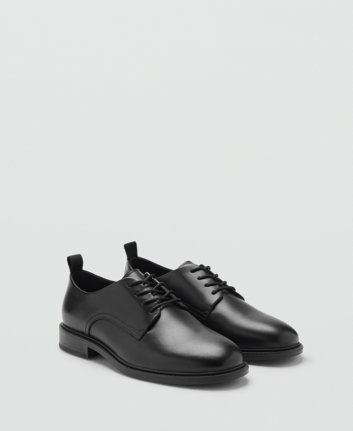 Click here for Mango Mens Oxford Style Leather Shoes - Black prices