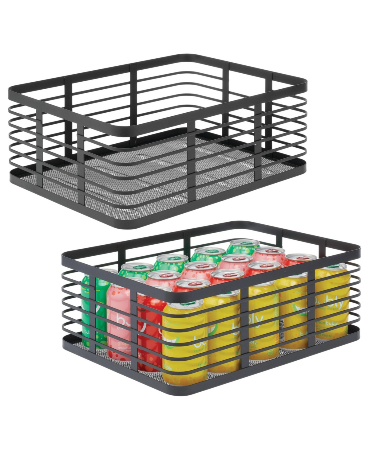 Click here for Metal Pantry Basket with Handles - Set of 2 - Matt... prices