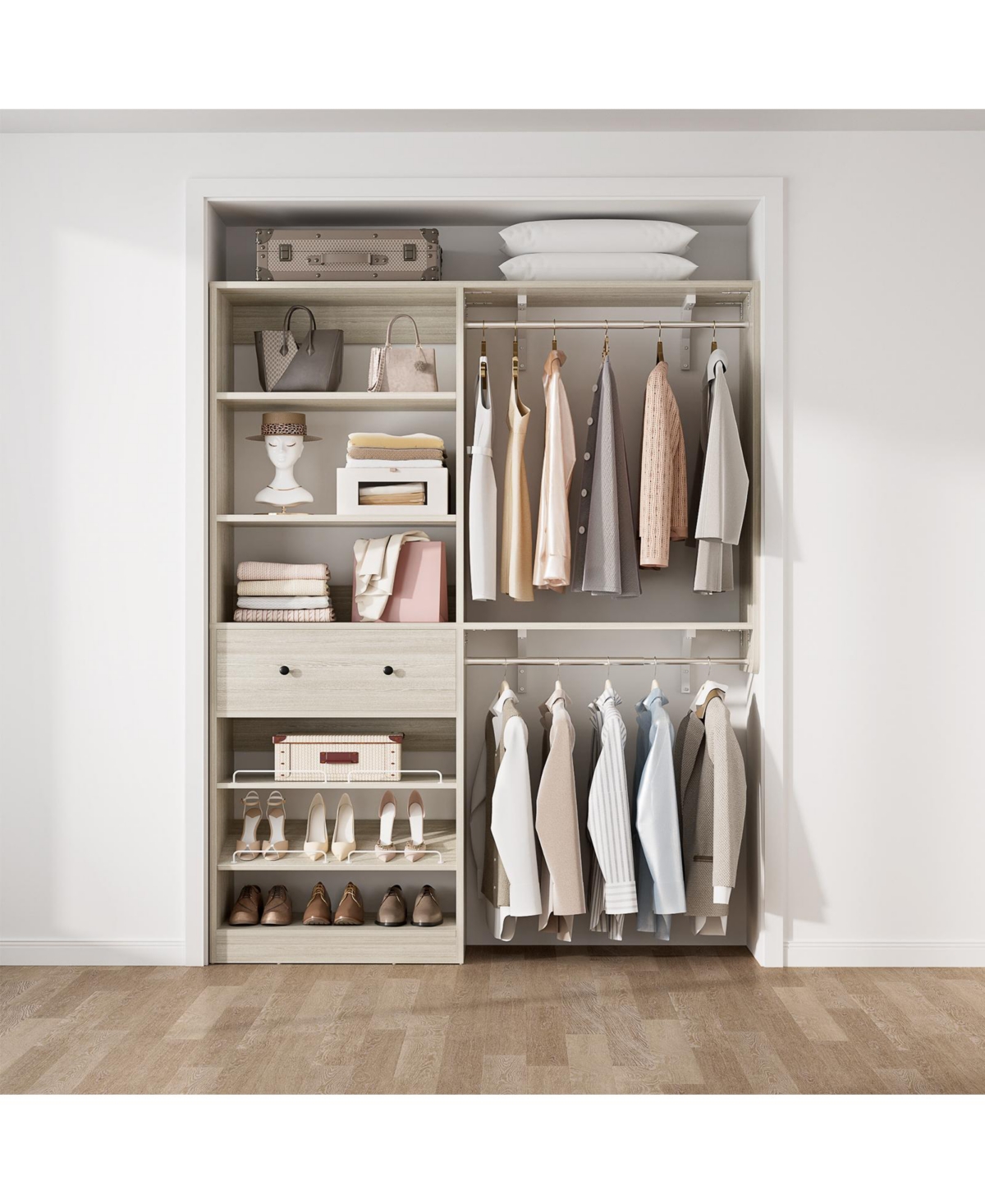 Click here for Aheaplus Closet System with Drawer  5FT Closet Org... prices
