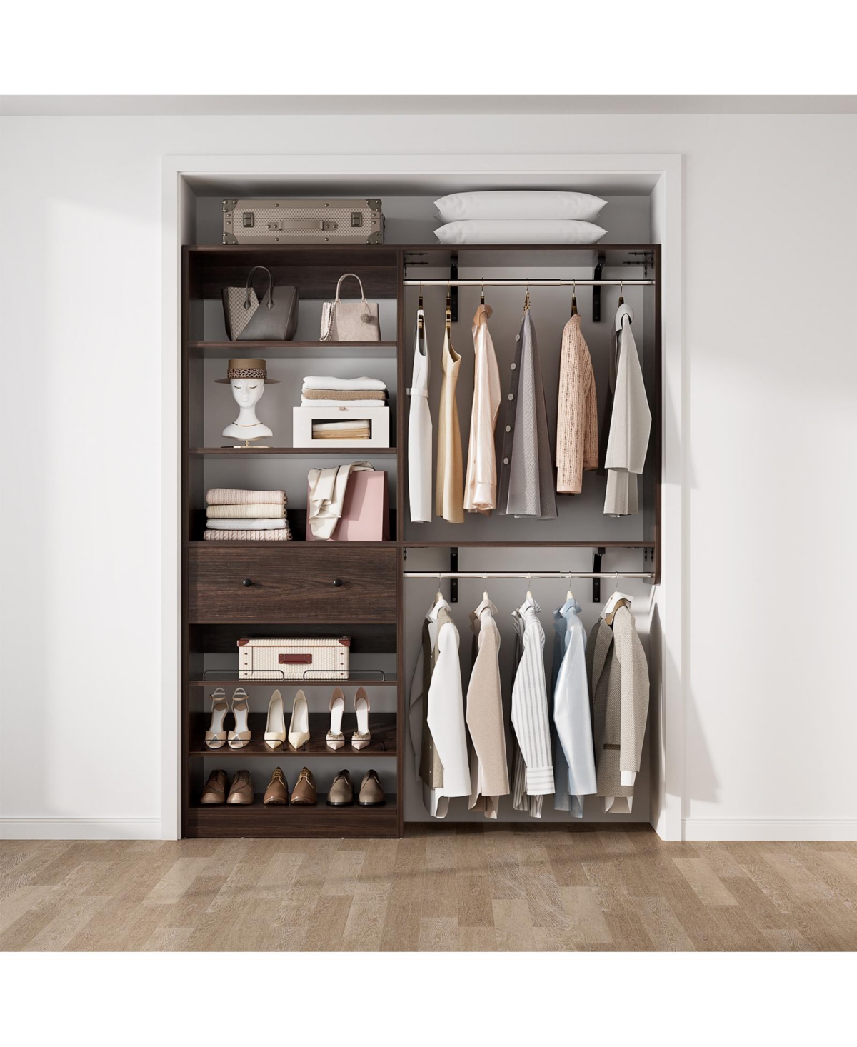 Click here for Aheaplus Closet System with Drawer  5FT Closet Org... prices