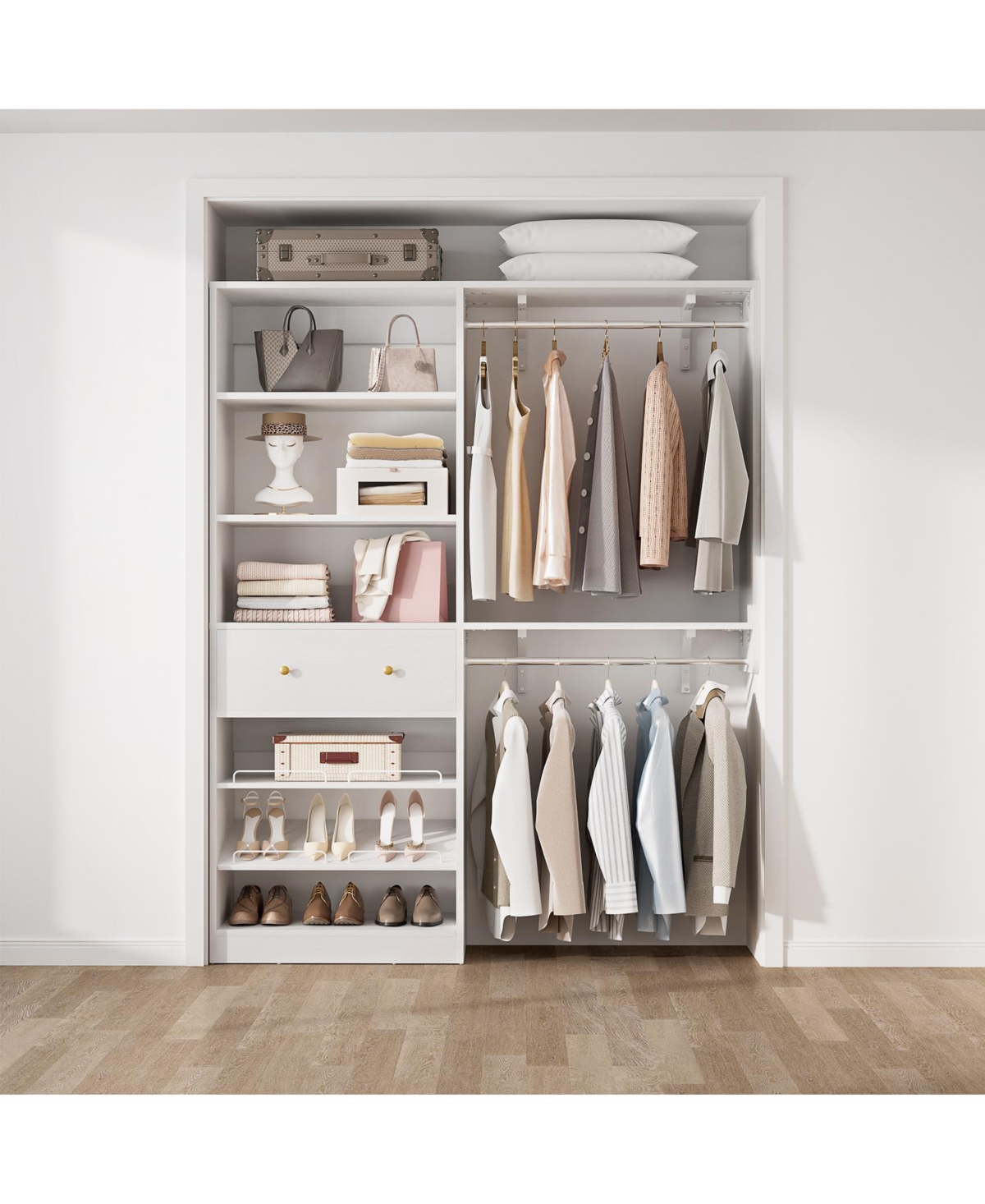 Click here for Aheaplus Closet System with Drawer  5FT Closet Org... prices