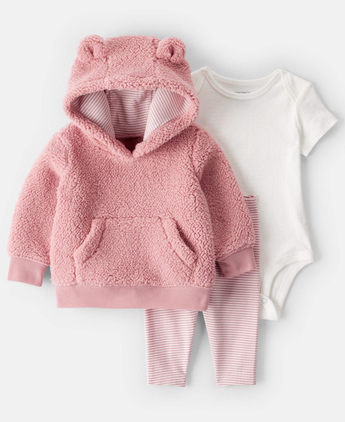 Click here for Carters Baby Girls 3-Piece Bear Long-Sleeve Hoodie... prices
