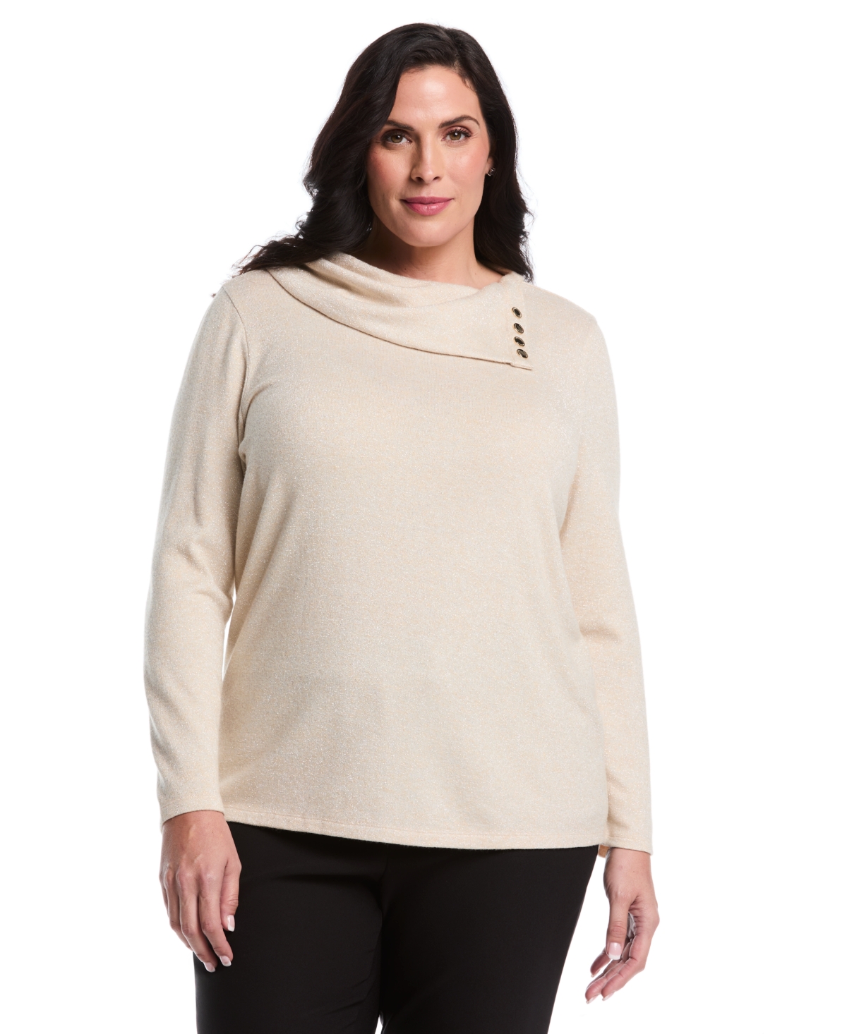 Click here for Rafaella Womens Plus Size Split Collar Long Sleeve... prices