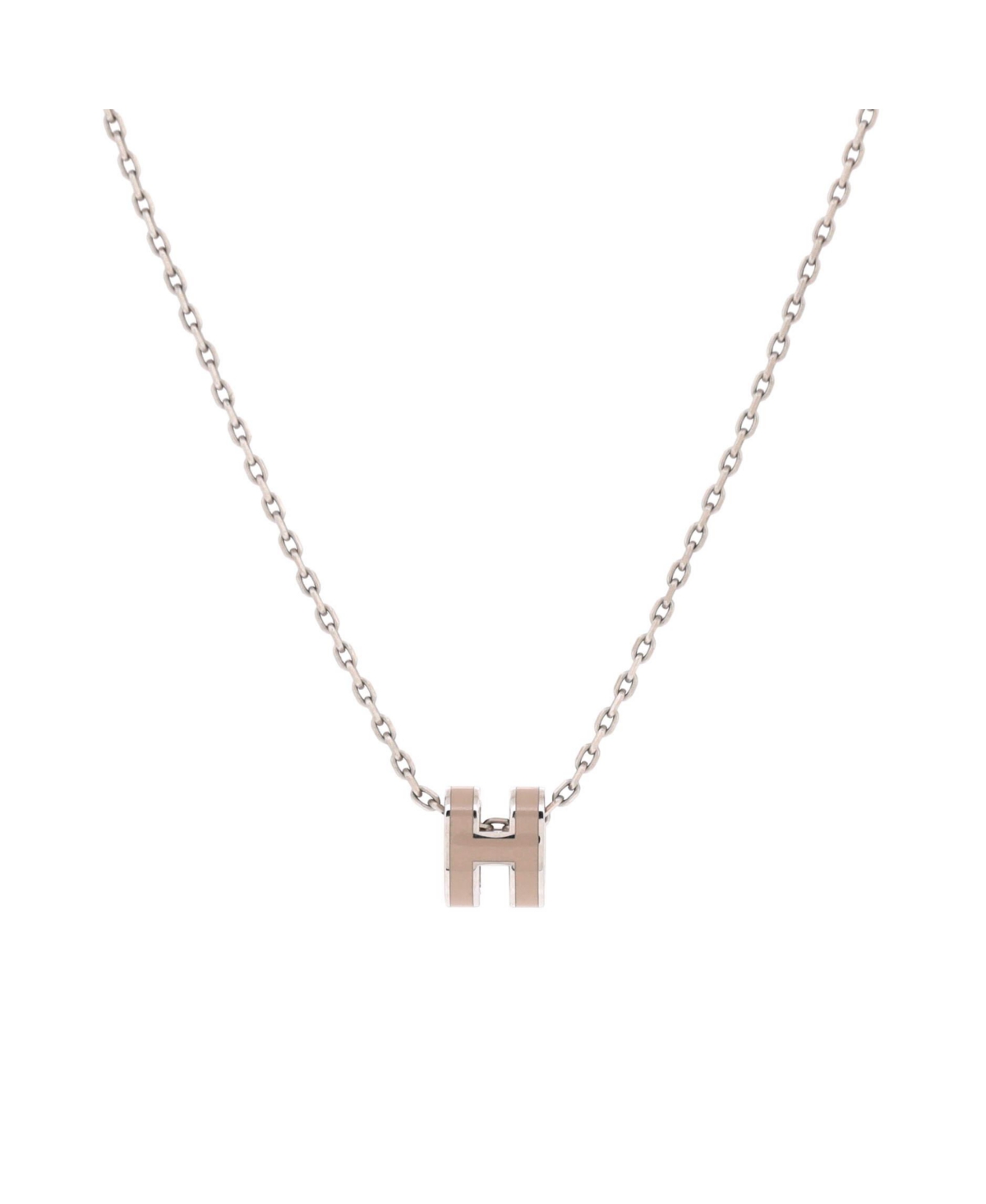 Click here for Pre-Owned Hermes Pop H Pendant Chain Necklace - En... prices
